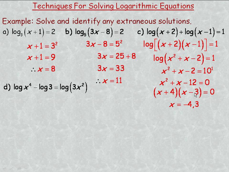 Logarithmic Function Equation At Richard Armes Blog