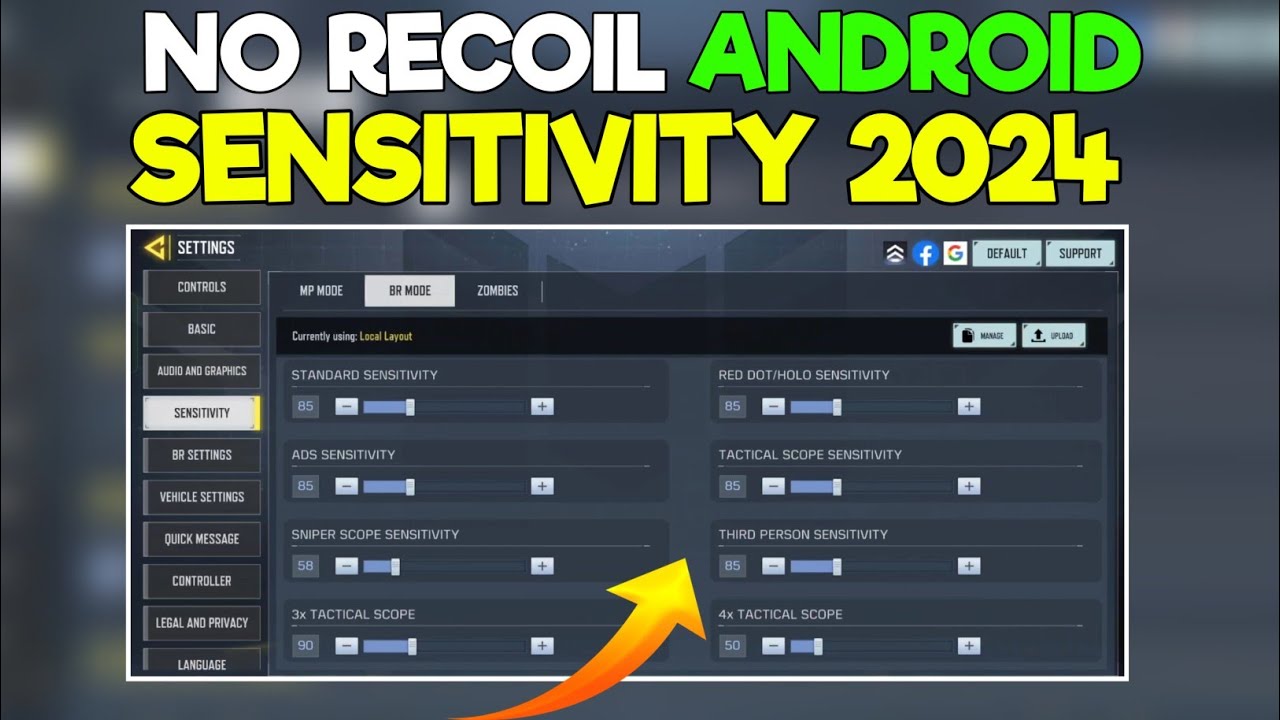Best Pro Sensitivity Settings In Codm Season 10 Codm Br Settings