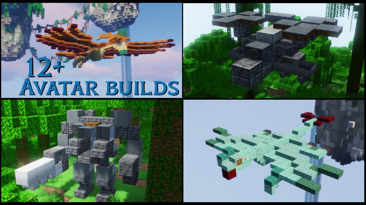Minecraft 12 Avatar Build Ideas Youtube