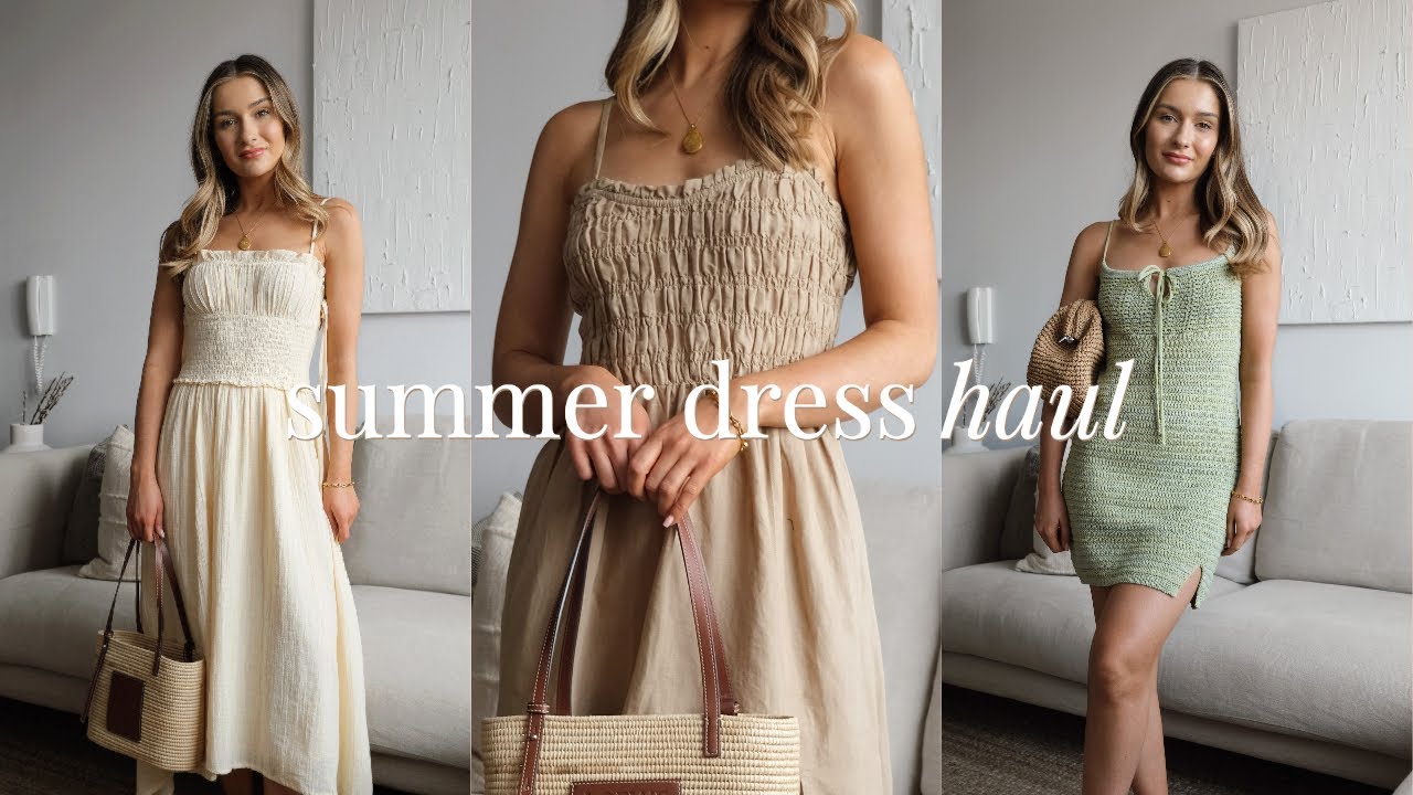 Summer Dress Haul Try On Urban Outfitters New In Haul Youtube