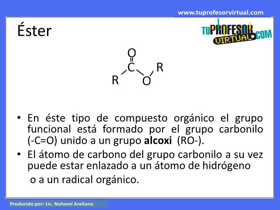 Enlace éster Qué Es Características Tipos Mhim