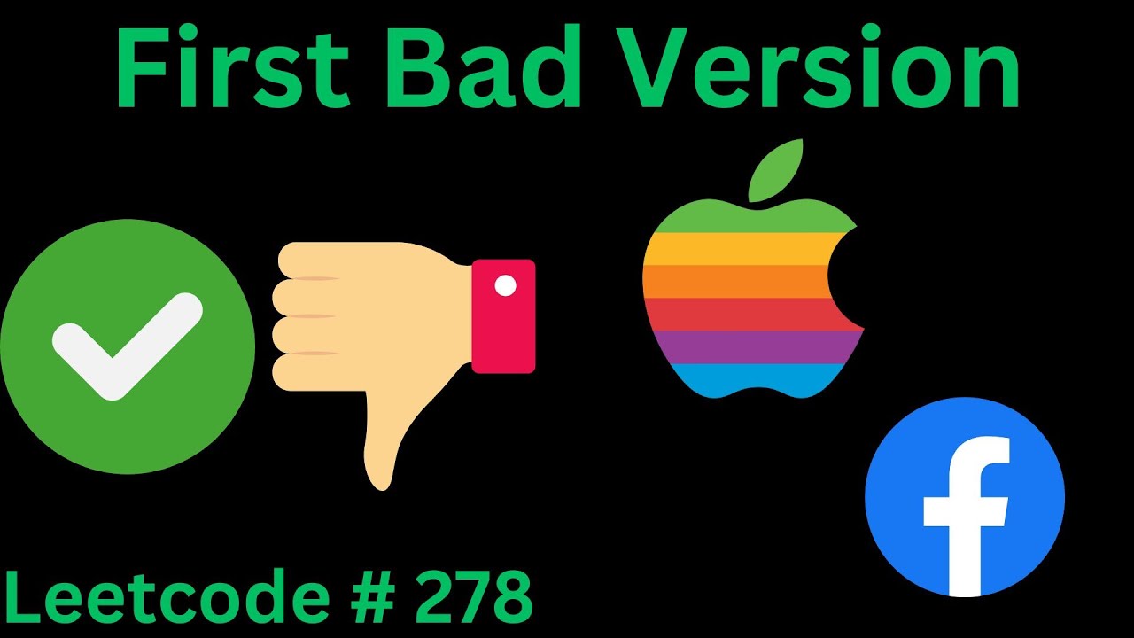 First Bad Version Leetcode 278 Python Binary Search Solution Youtube