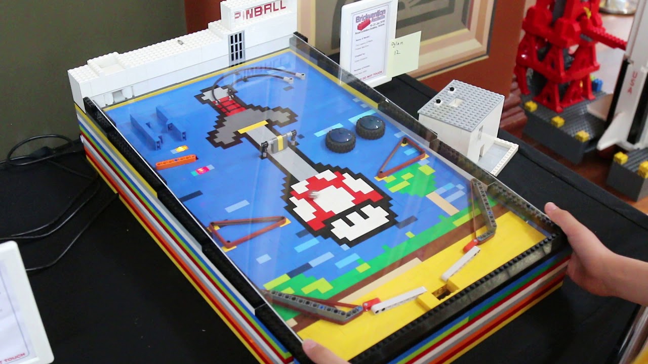 Working Lego Pinball Machine Brickvention 2019 Youtube