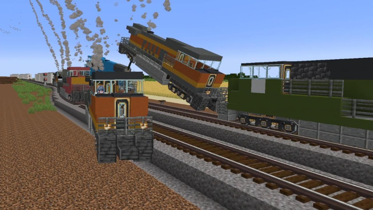 Minecraft Create Mod Kismet Train Collision Remake Youtube
