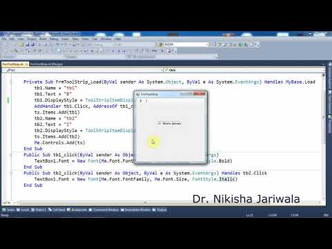 Vb Net Tutorials Add Toolstrip Control Dynamically At Runtime