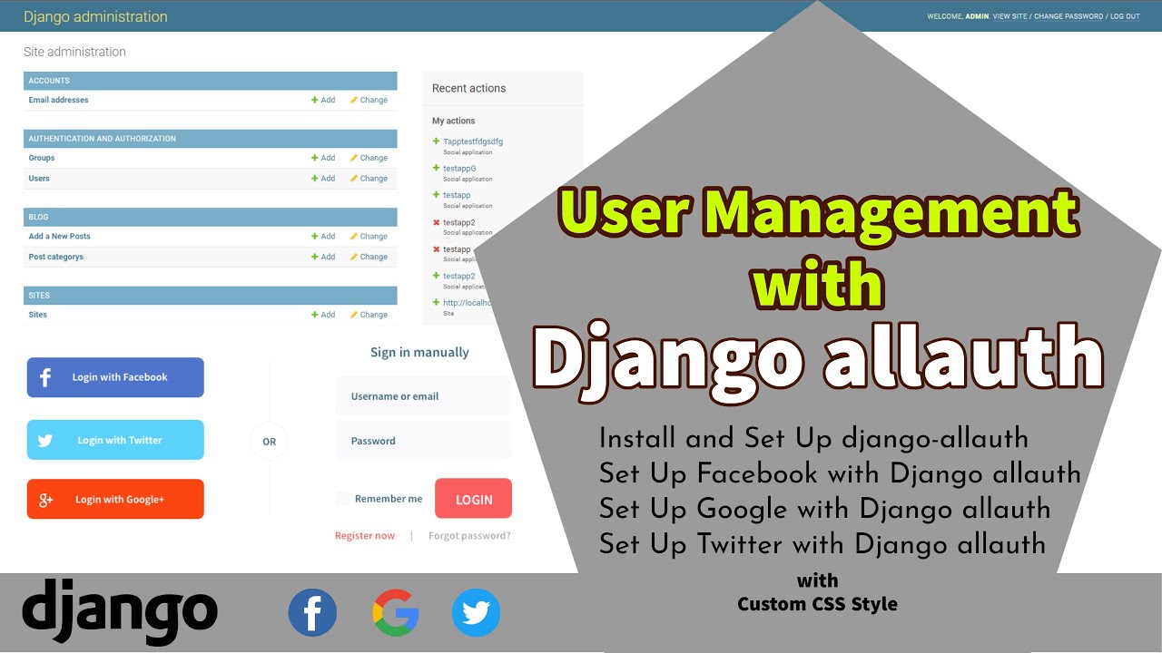 Social Authentication With Django Allauth Youtube