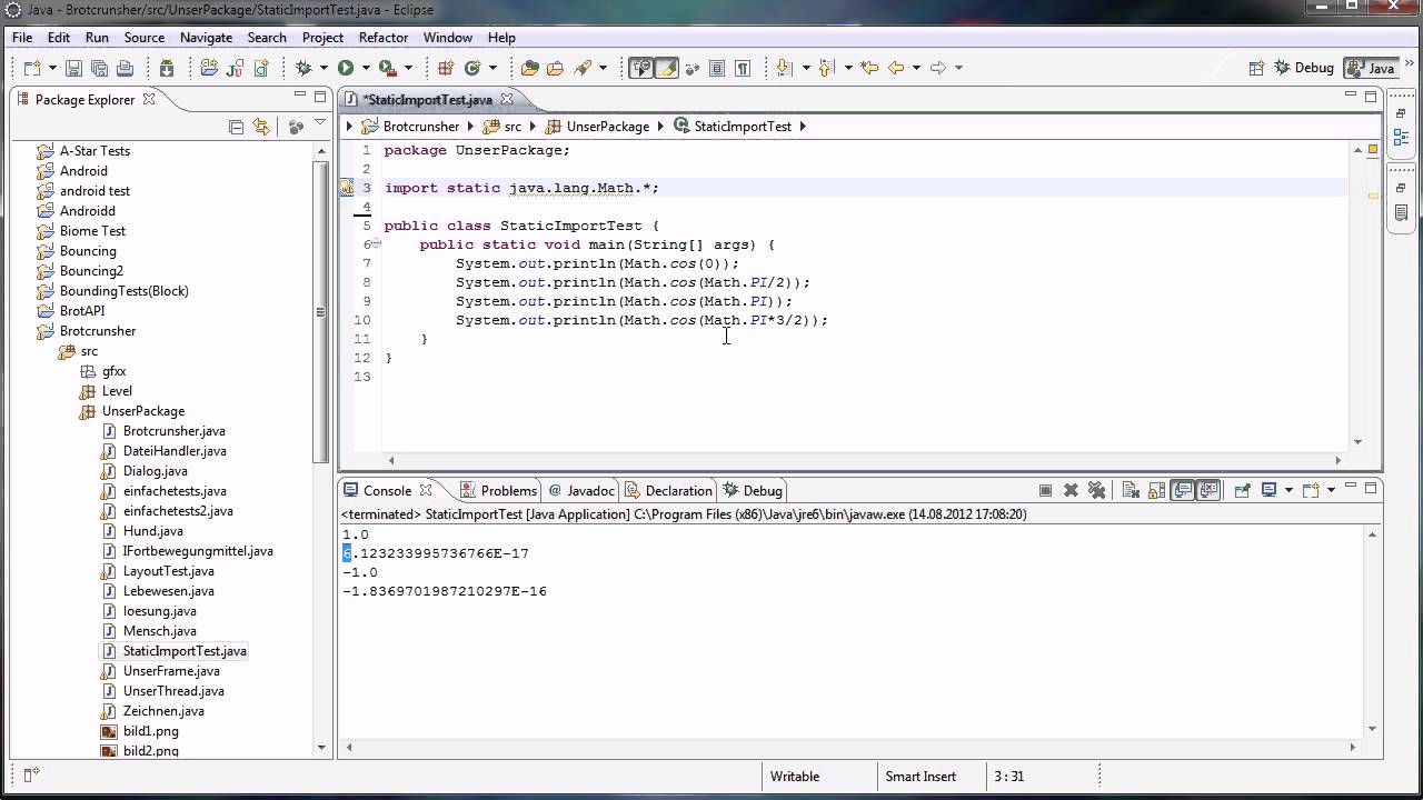 Java Tutorial 93 Static Import Youtube