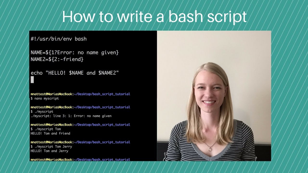 How To Write A Bash Script Youtube