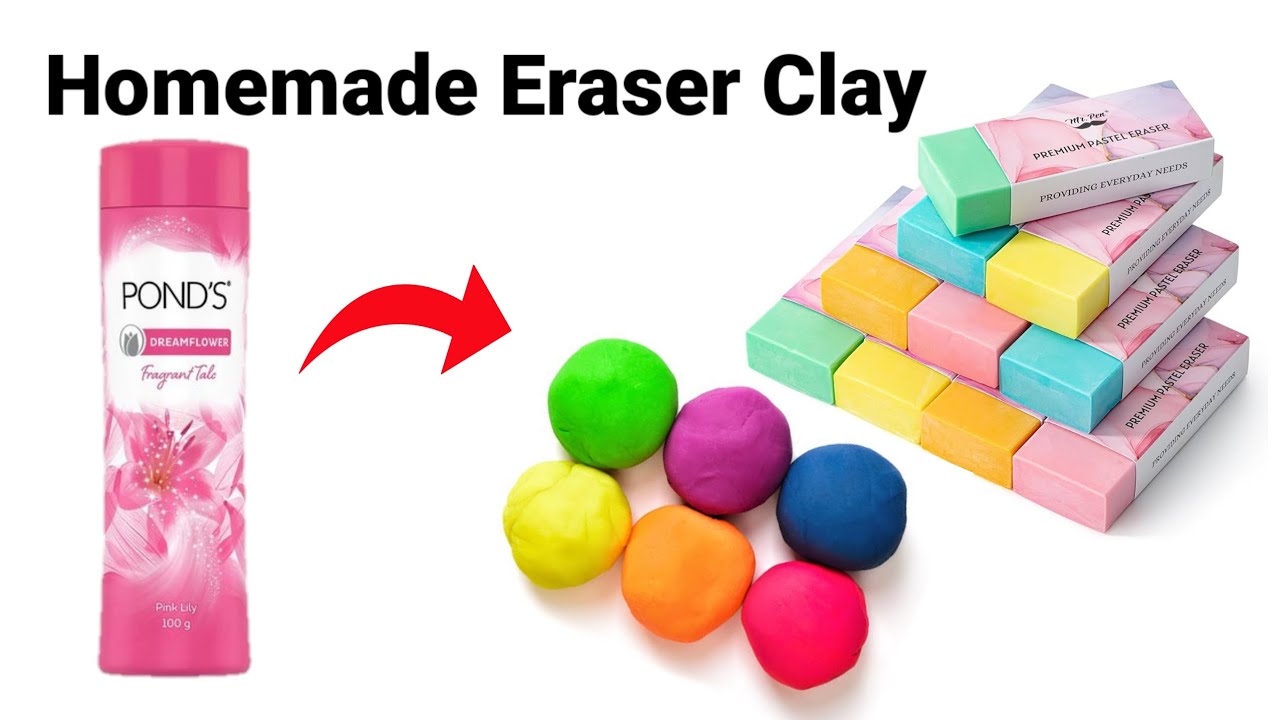 How To Make Kneaded Eraser At Home Diy Kneaded Eraser Homemade Kneaded