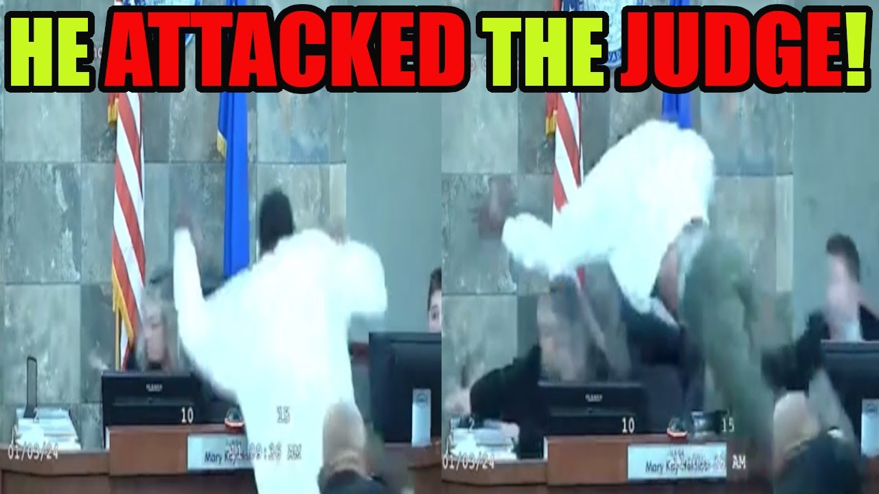 Man Attacks The Judge During Court Youtube
