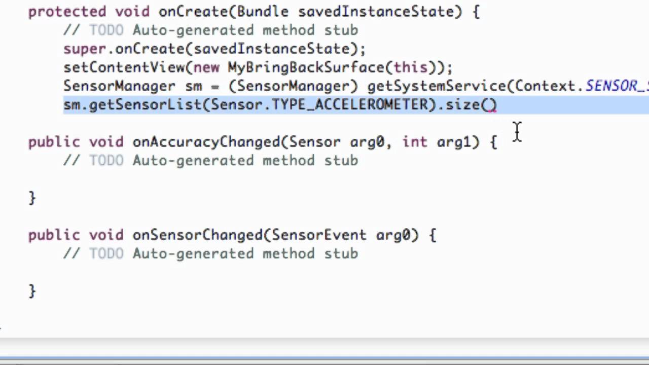 Android Application Development Tutorial 126 Setting Up Sensor