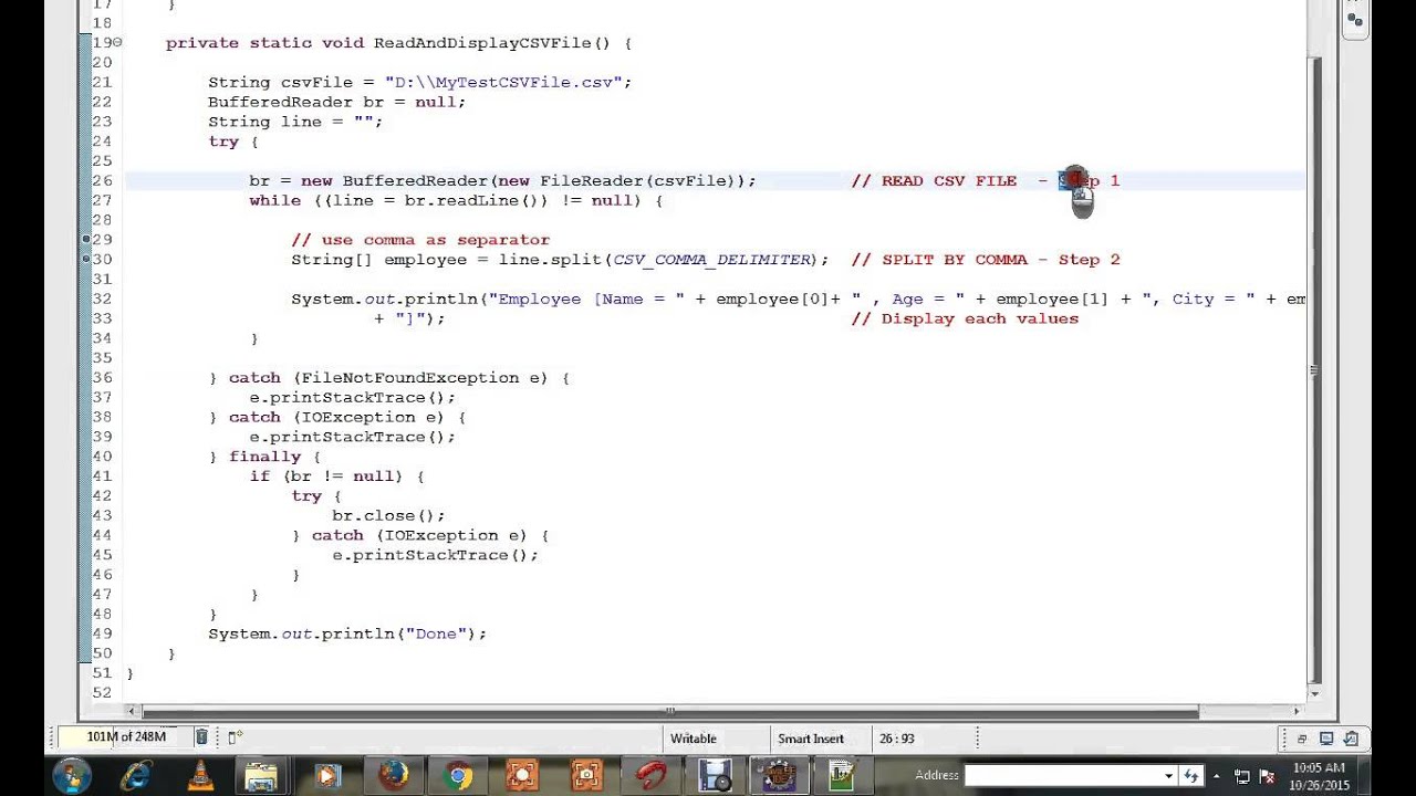 How To Read Csv File Using Java Demo Youtube