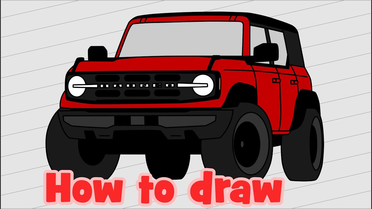 How To Draw Ford Bronco 2021 Youtube