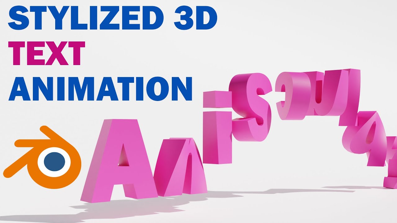 Blender Cinematic Text Animation Stylized Text Transition Vfx