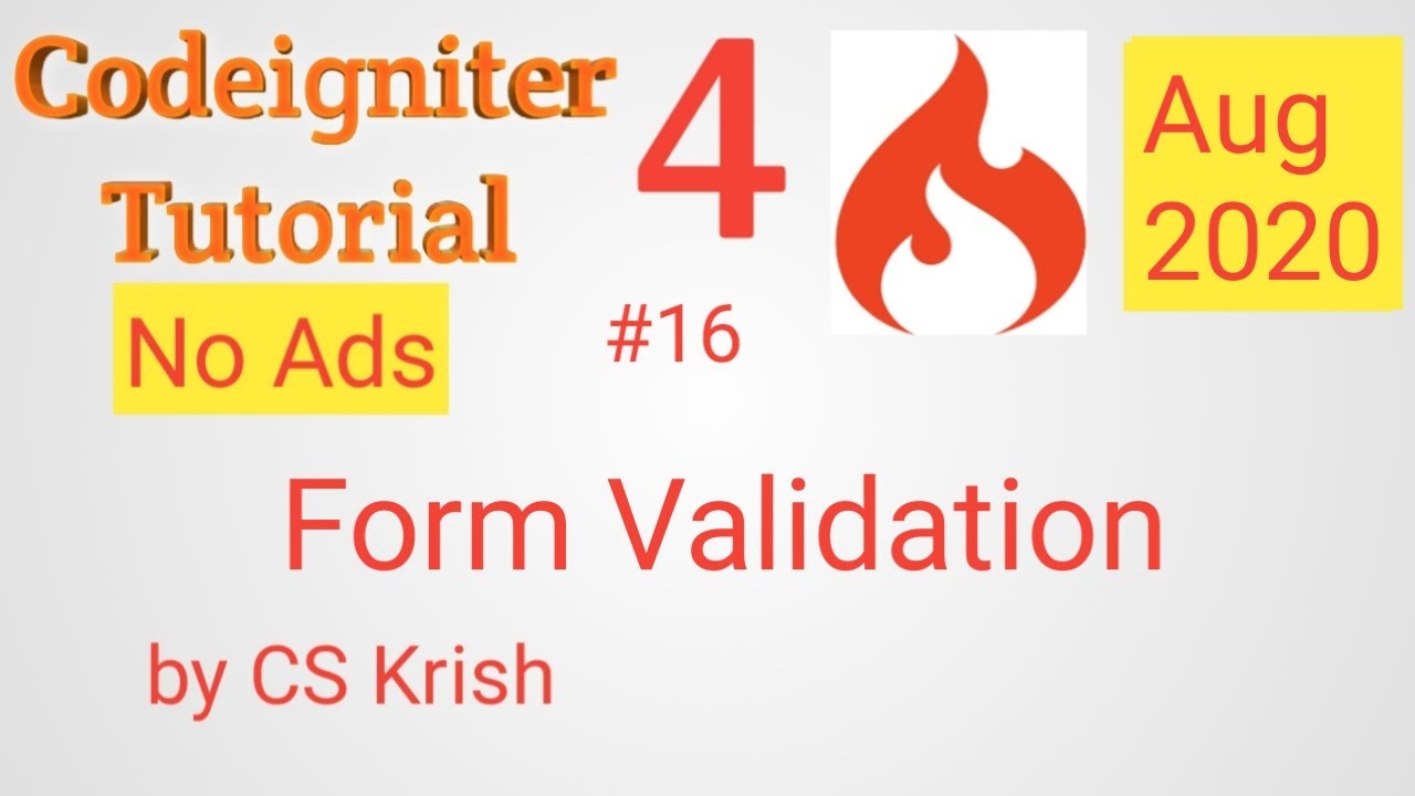 Form Validation Codeigniter 4 Youtube