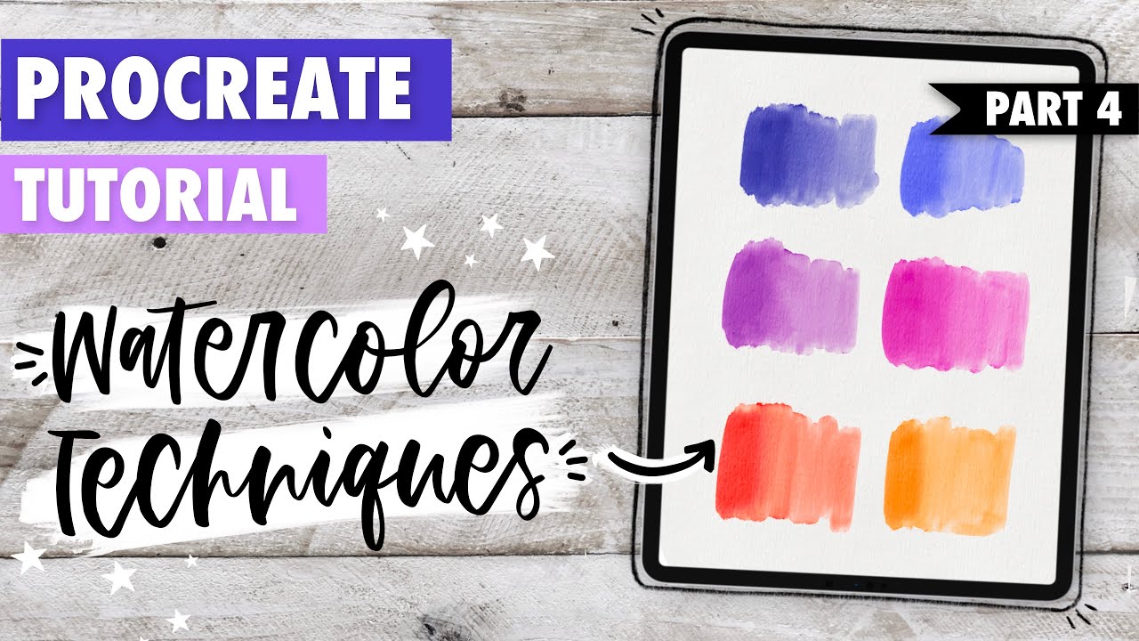 Procreate Tutorial Watercolor Techniques Part 4 Youtube