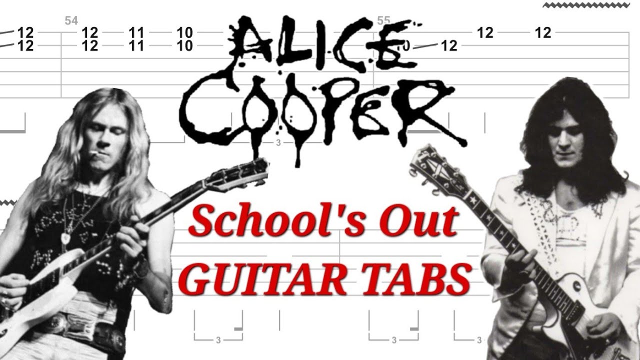 Alice Cooper School S Out Rhythm Lead Guitar Tabs Cover