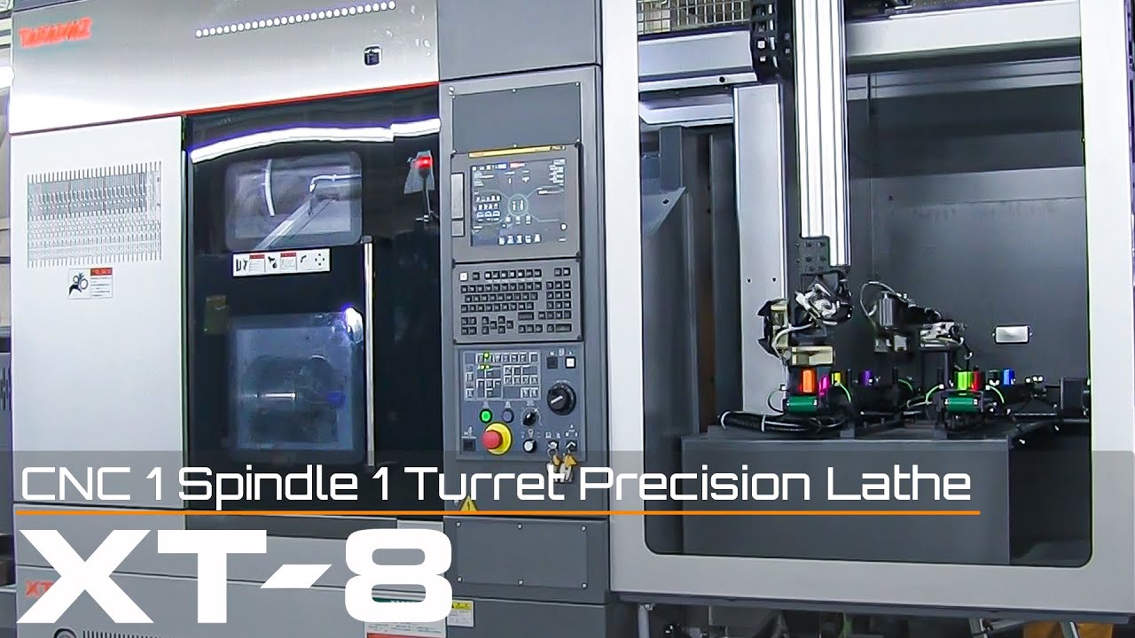 Takamaz Xt 8 8inch Cnc 1 Spindle 1 Turret Precision Lathe Youtube