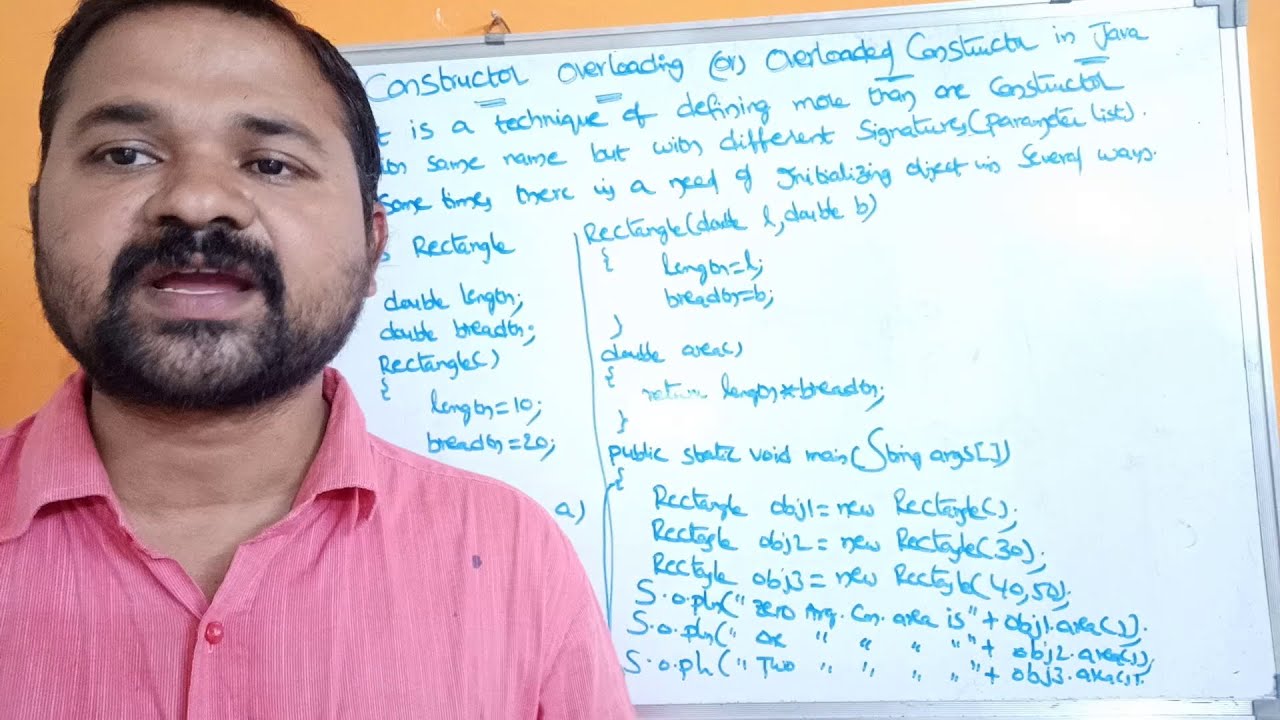 Constructor Overloading In Java Youtube
