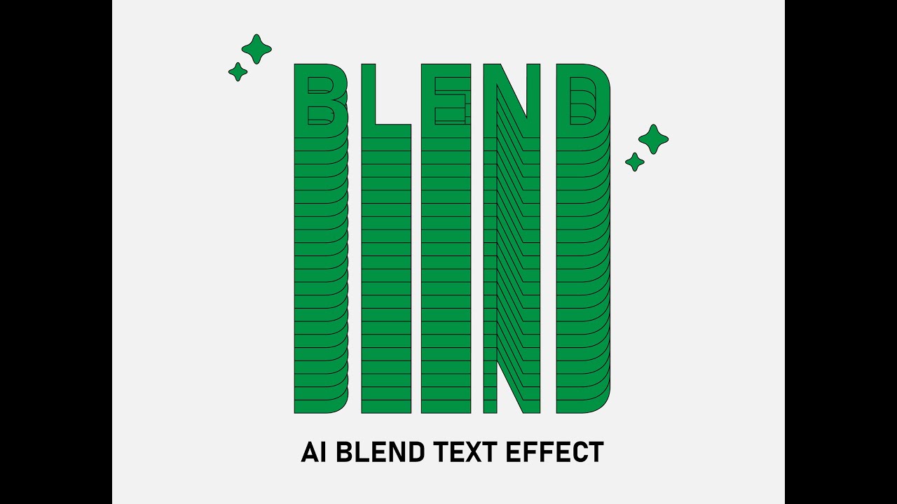 Illustrator Tutorial Cool Text Blend Effect Youtube