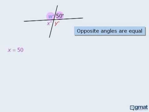 1 Gmat Math Lesson Lines And Angles Youtube