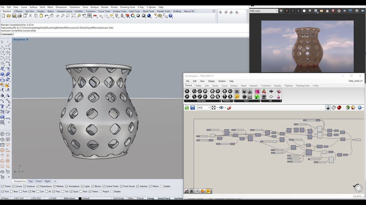 Grasshopper For Rhino 3d Vase Parametric Design Tutorial Grasshopper