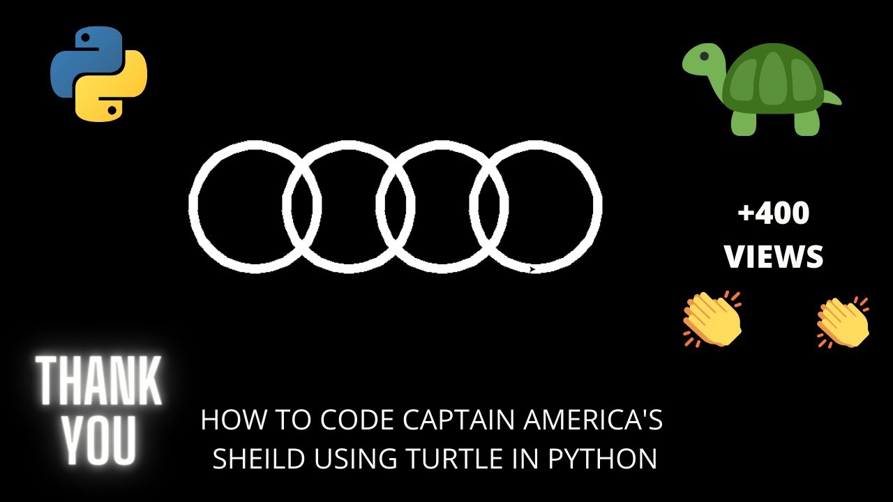 Python Turtle Code The Audi Logo Youtube