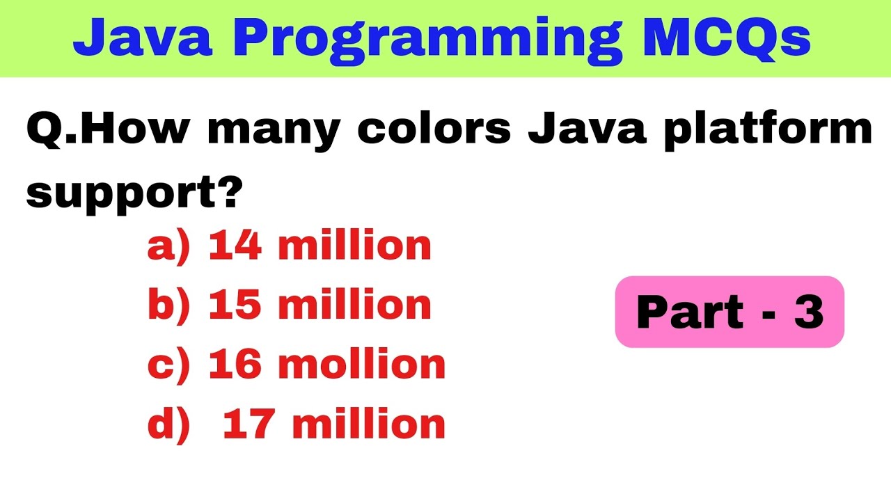 Java Programming Interview Questions And Answers Part 3 Youtube
