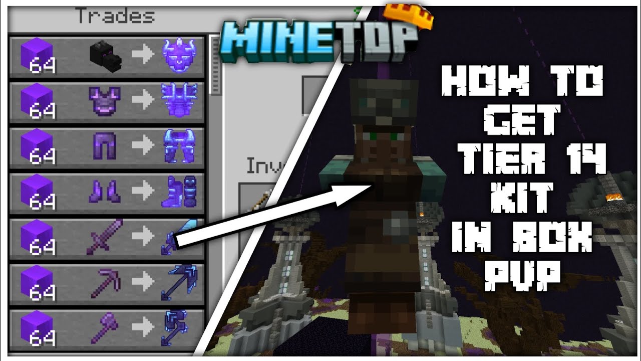 How To Get Tier 14 Kit In Minetop Boxpvp Youtube