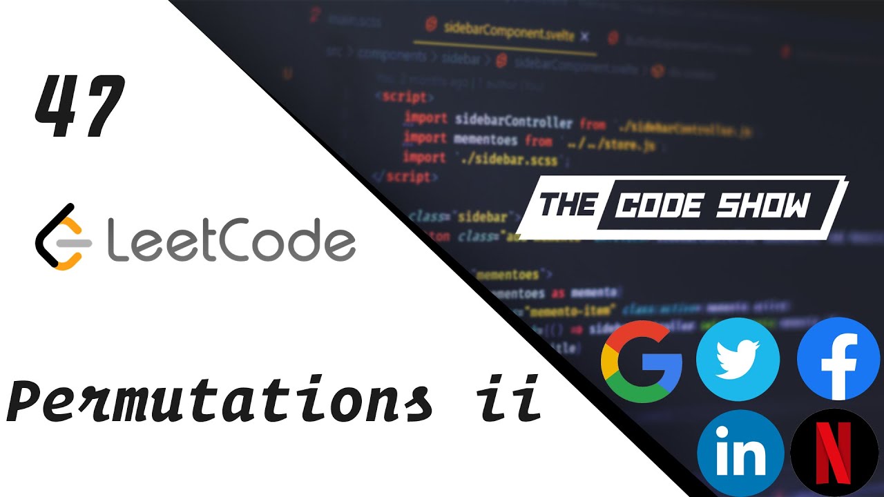 Leetcode 47 Permutations Ii Backtracking Javascript Youtube