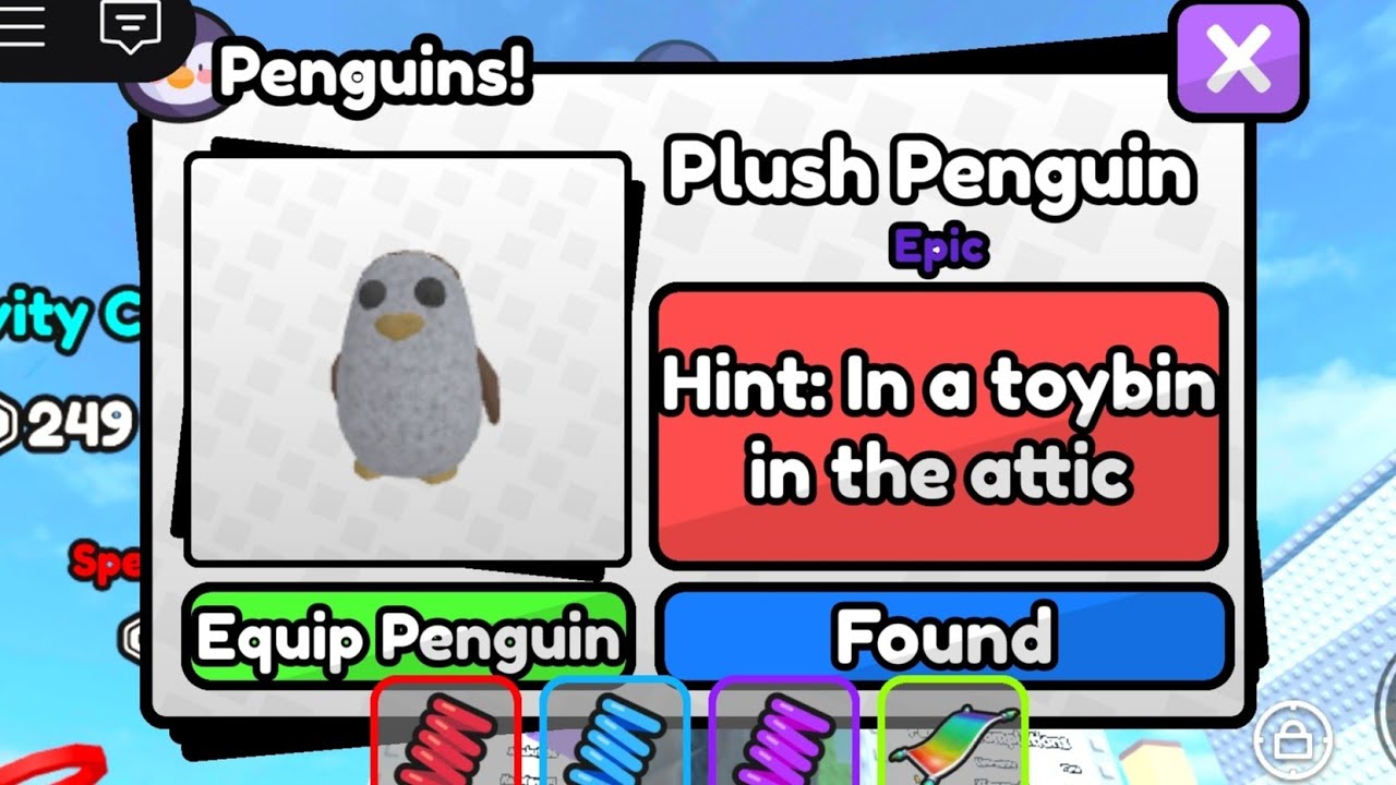 Guide How To Get Plush Penguin On Roblox Find The Penguins Youtube