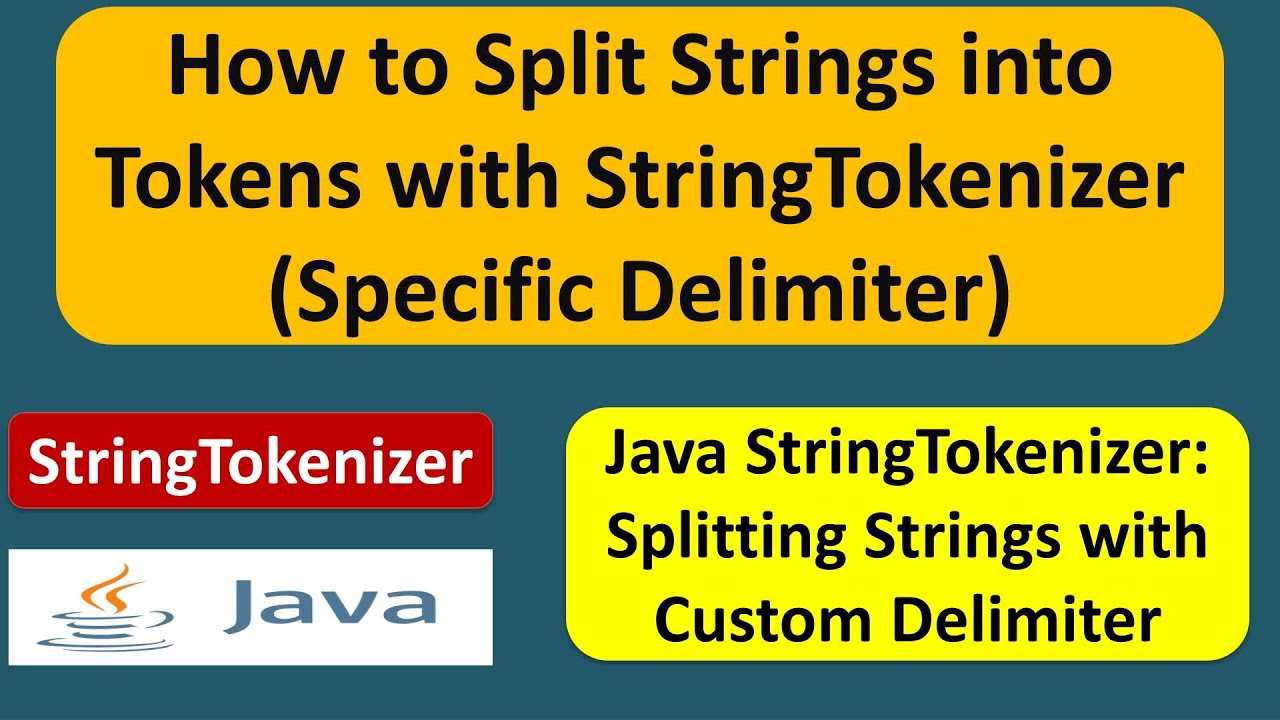 How To Split Strings Into Tokens With Stringtokenizer Specific
