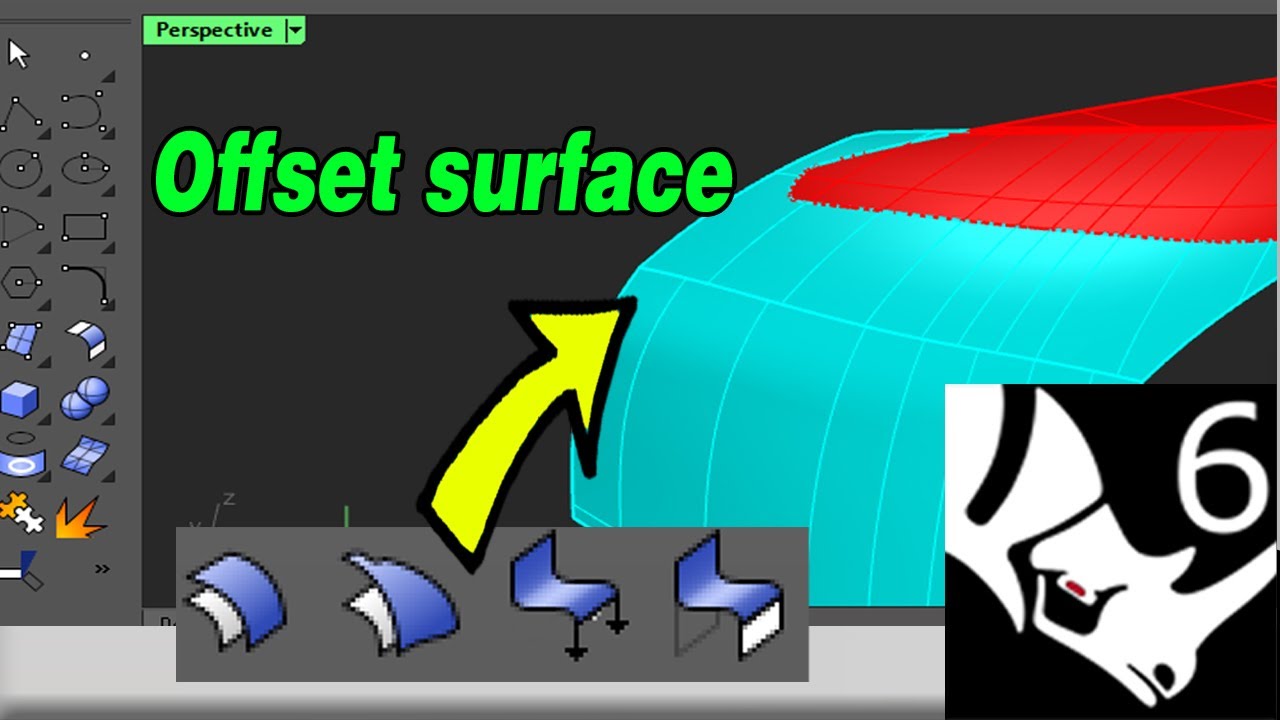 Rhino Tutorials Offset Surface Variable Offset Of Surface Match
