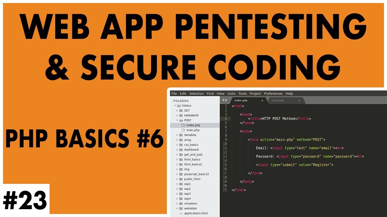 Web Application Penetration Testing And Secure Coding 23 Php Basics