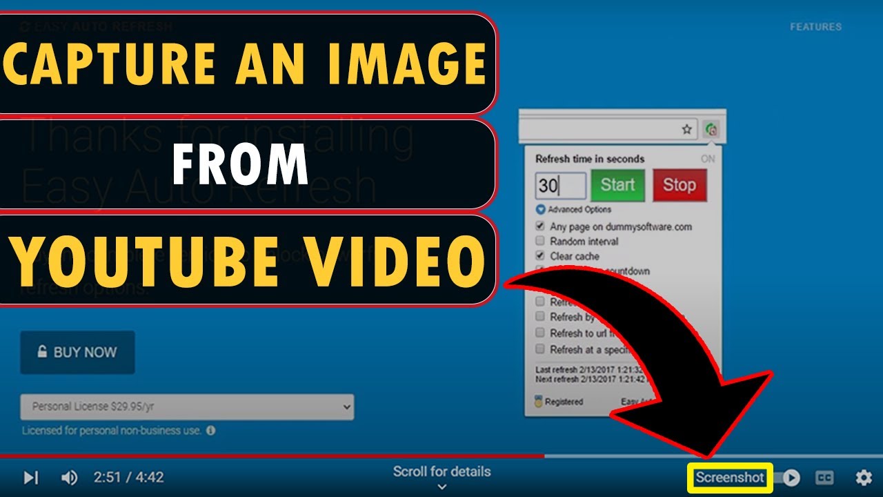 How To Capture An Image From Youtube Video Youtube Screenshot