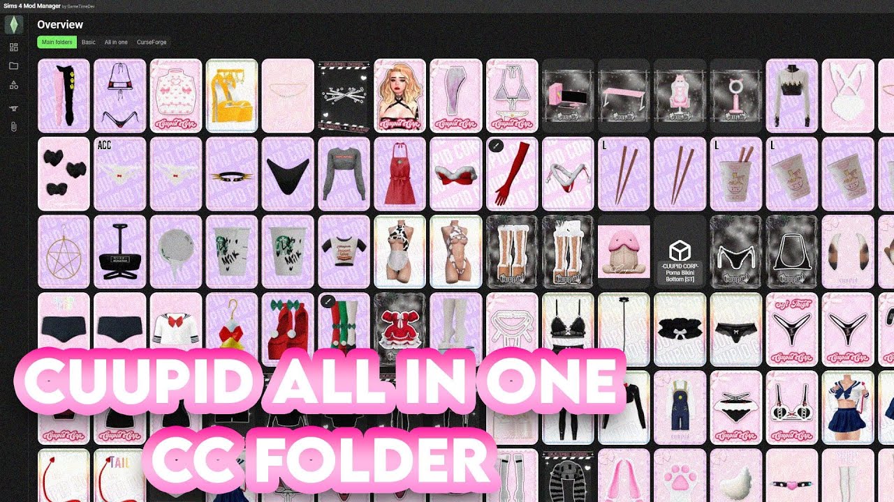 1 800 Cuupid All In One Cc Folder 1 30gb 18 Items Youtube
