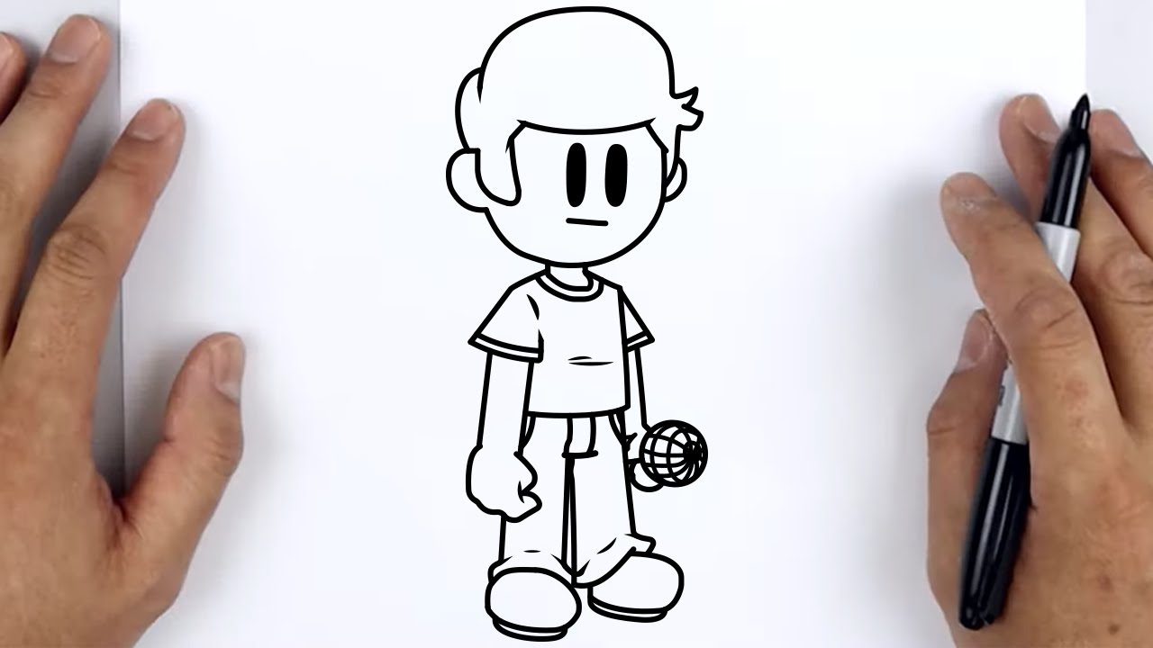 How To Draw Nonsense Friday Night Funkin Fnf Easy Step By Step