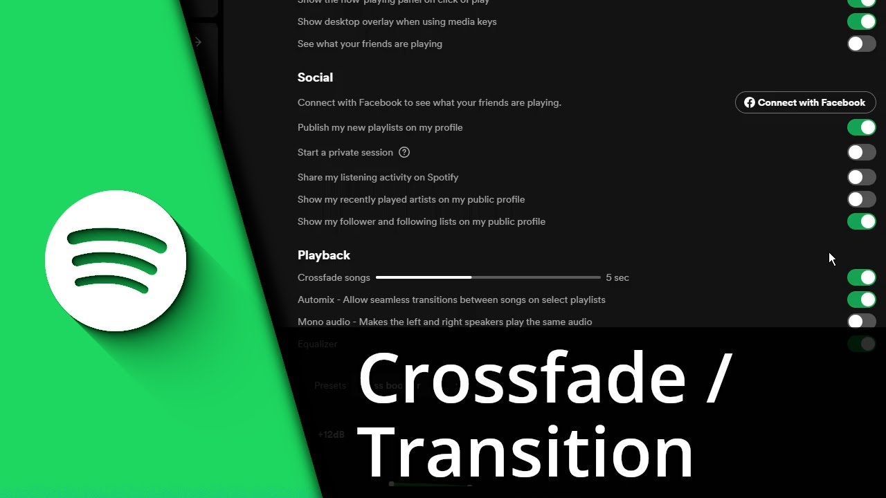 Spotify Crossfade Spotify Transition Tutorial Youtube
