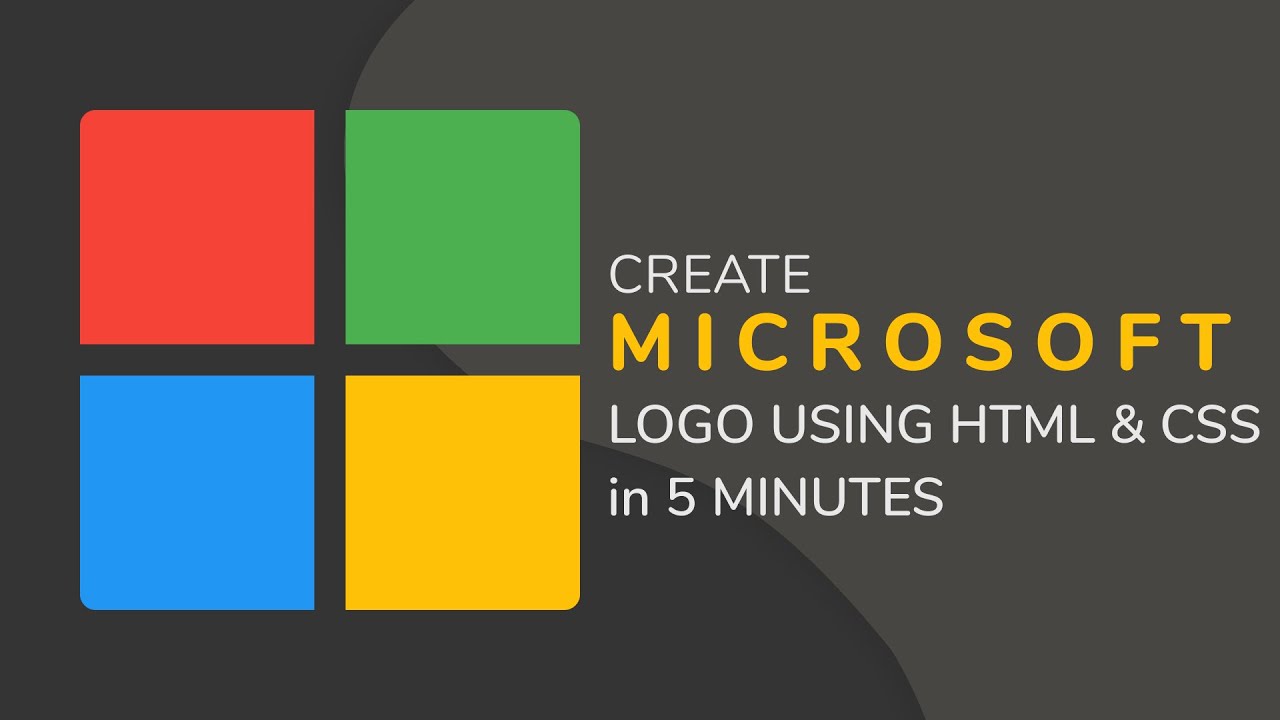 Microsoft Logo Using Html Css Just In 5 Minutes Youtube