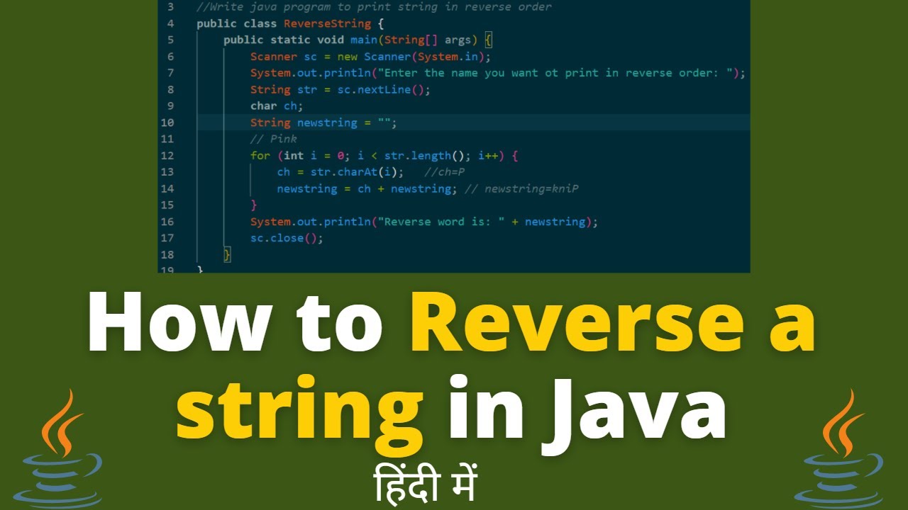 How To Reverse A String In Java Java Program To Print String In