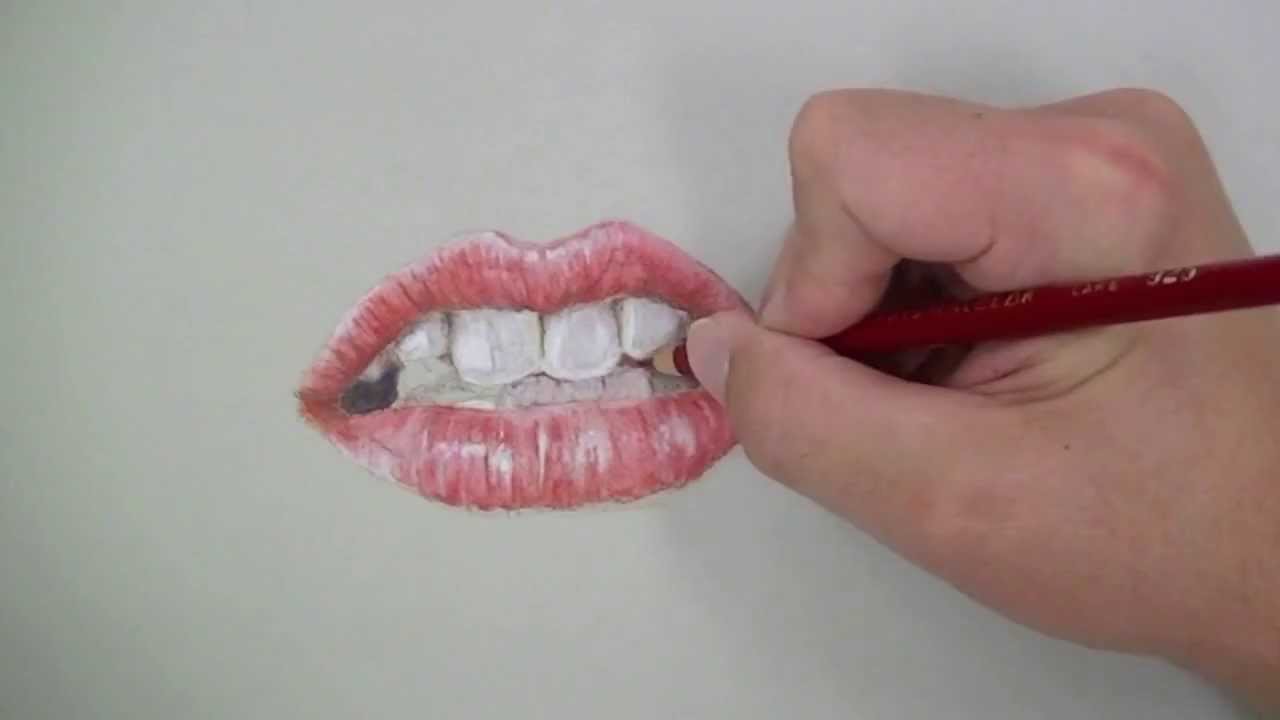 Lips Drawing Colored Pencil Lipstutorial Org