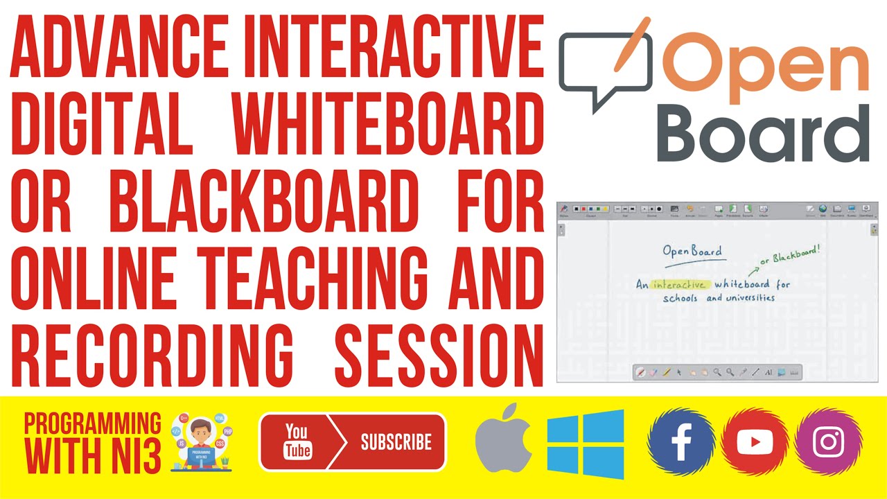 How To Use Openboard Advanced Interactive Whiteboard Or Blackboard