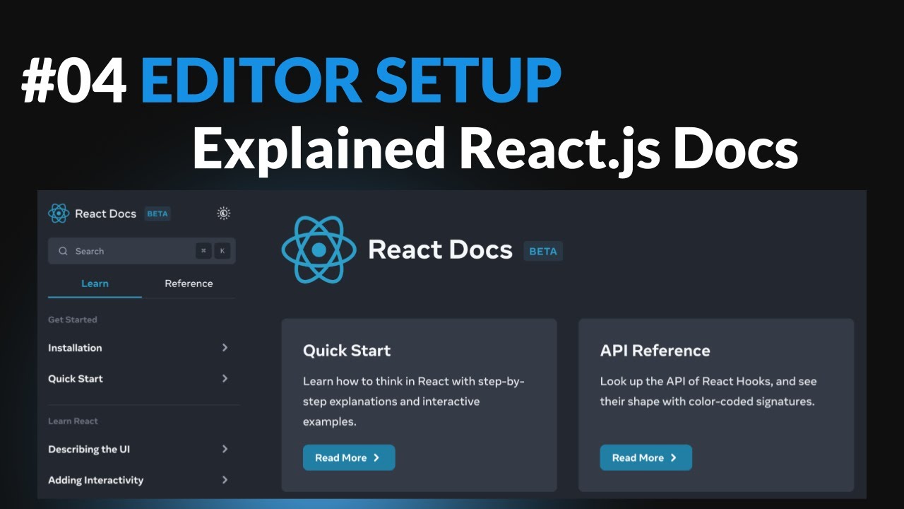 Editor Setup Explained React Js Docs 04 Youtube