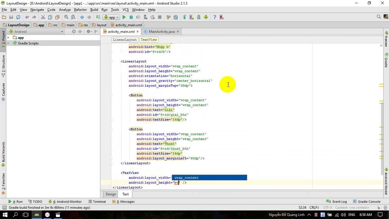 Linearlayout Youtube