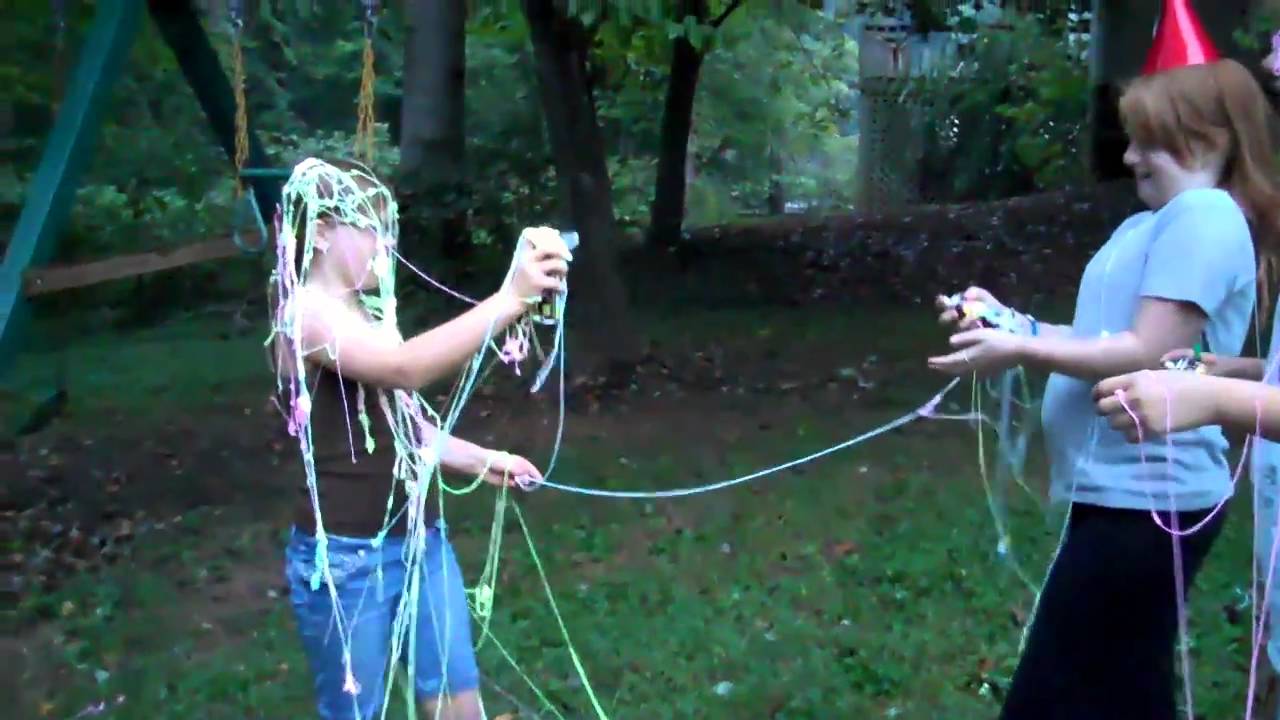 Zoe S Birthday Silly String Battle Youtube