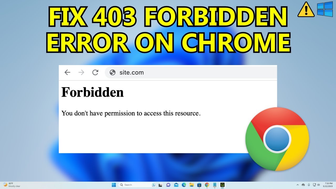 How To Fix 403 Forbidden Error On Google Chrome Full Guide Youtube