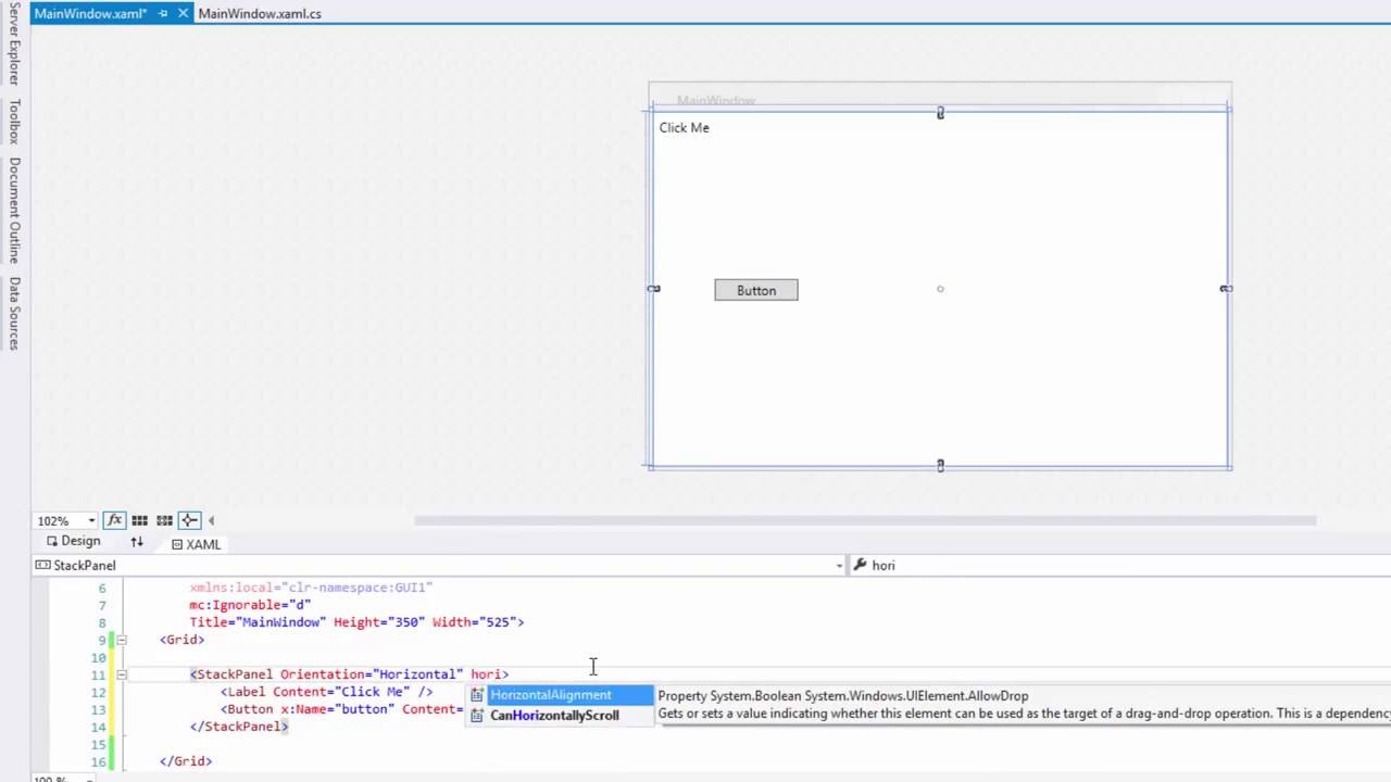 C Wpf And Gui Stackpanel Youtube