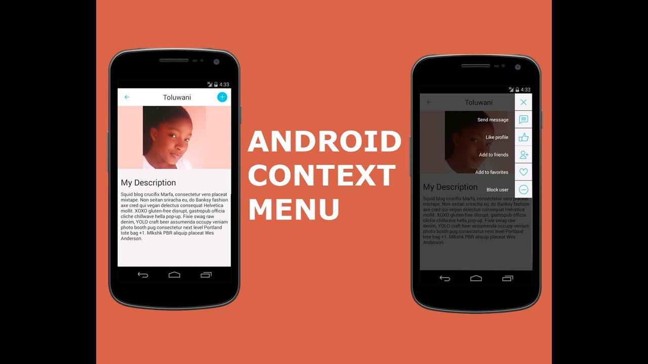 Android Context Menu Youtube