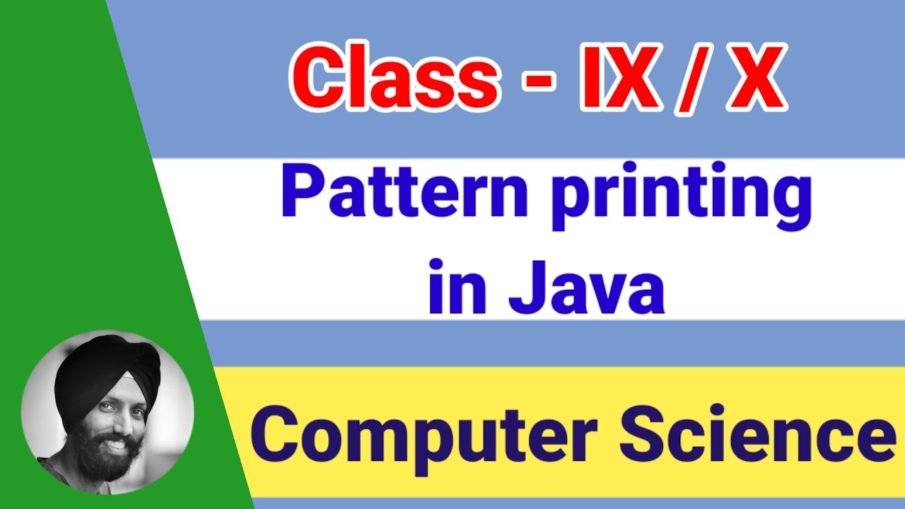 Pattern Printing In Java Class 9 And 10 Computer Science Icse