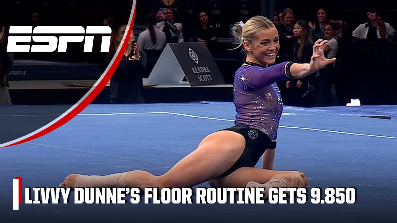 Livvy Dunne Scores S 9 850 On Floor Routine For Lsu Espn College